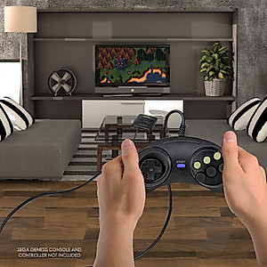 eLUUGIE 2 Packs 6ft Replacement Extension Cord Cable for Sega Genesis 2/3 Controller Extension Cord