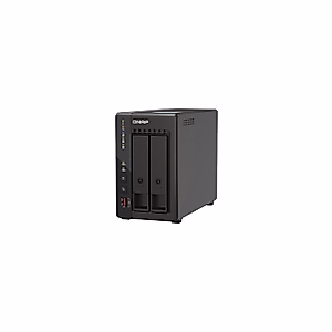 QNAP TS-253E-8G-US 2 Bay High-Performance Desktop NAS with Intel Celeron Quad-core Processor, 8 GB DDR4 RAM and Dual 2.5GbE (2.5G/1G/100M) Network Connectivity (Diskless)