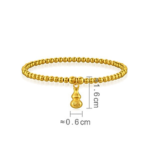 CHOW SANG SANG 999.9 24K Gold Price-by-Weight 8.6g Gold Gourd (Wulu) Bracelet (Wrist Size 13-14cm) 92700B