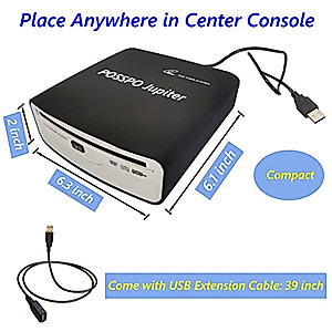 POSSPO Jupiter CD DVD Player for Car with USB Port, Portable External CD Player That Plugs into Car Laptop Desktop TV Mac Computer, Plug & Play –Upgraded with Extra USB Extension Cable