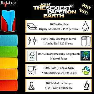 Renova Red Label Kitchen Paper Towels, 1 Roll 120 Sheets