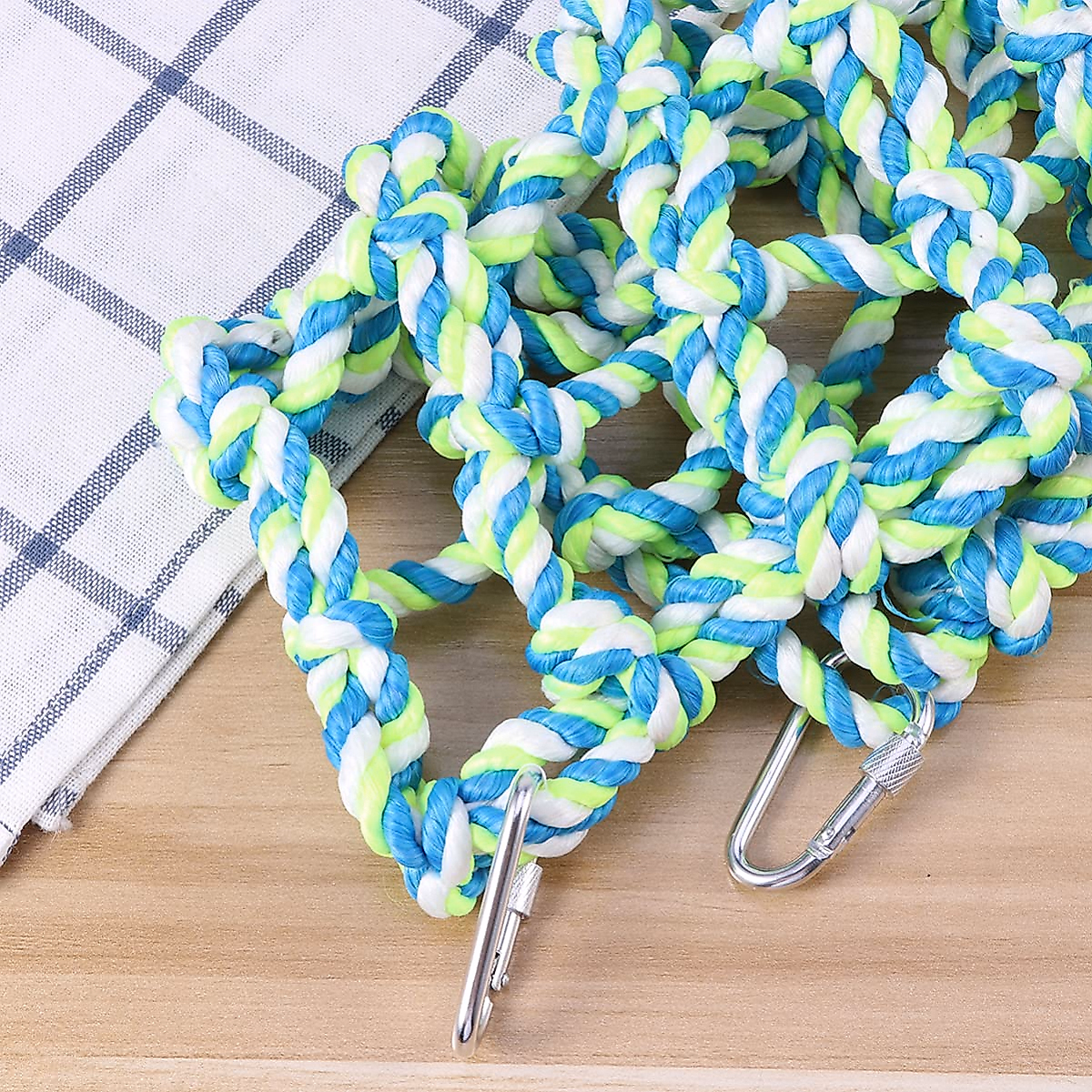 TEHAUX Rat Cage Accessories Toy for Parrots Ferret Hammock for Cage Small Animal Rope Net Ferret Climbing Rope Net Swing Toy for Parrot Bird Toys Parrot Toys Hamster Toys Pet Hammock Net