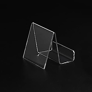 uxcell Shoes Display Stand Rack, 75x70x70mm Acrylic Storage Shelf Holder Clear