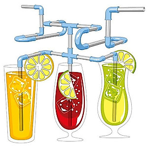 Fun DIY Crazy Straws, DIY Build Straws Creative Straws Kit for Building Straws Christmas Gifts (30PCS)