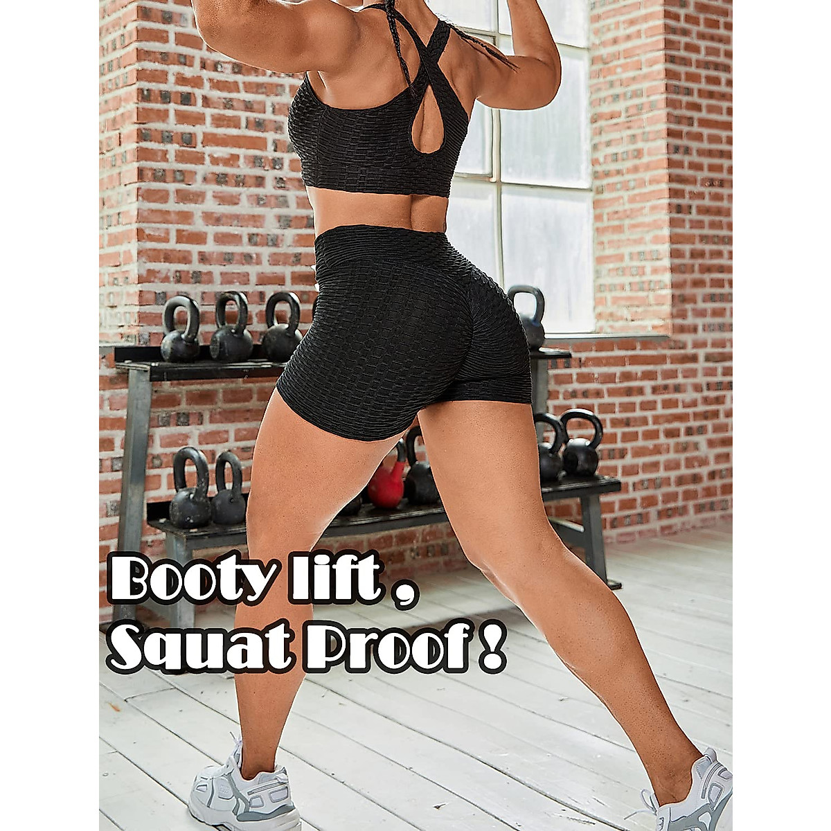 KIWI RATA Women's High Waisted Yoga Shorts Sports Gym Ruched Butt Lifting Workout Running Hot Leggings