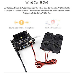 XYGStudy USB Audio Codec for Jetson Nano Developer Kit B01 and 2GB, USB Sound Card Driver-Free Plug and Play Built-in Microphone and Speaker Header, Recording and Playback Support