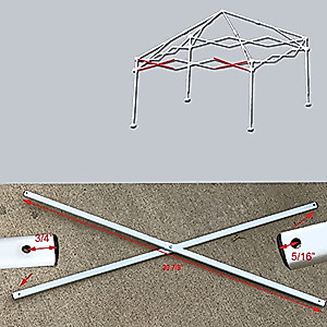Ozark Trail Coleman First Up 10 X 10 Canopy Gazebo Side Truss Bar 39 7/8" Replacement Parts White