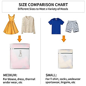 FYY Mesh Laundry Bags, 4 Pack Mesh Laundry Washing Bags, Delicates Bag for Washing Machine Durable Honeycomb Mesh Bra Laundry Bag Washing Machine Lingerie Bags