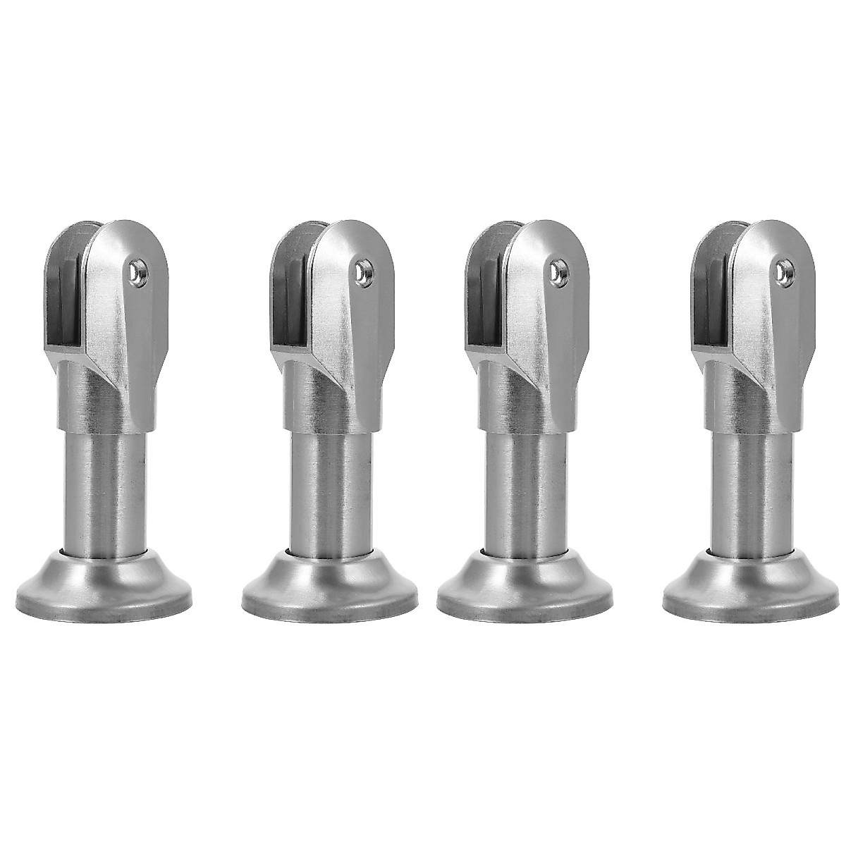 TEHAUX 4pcs Public Restroom Partition Fittings, Stainless Steel Toilet Partition Support Feet Bathroom Support Feet Toilet Partition Hardware for Bathroom Public Restroom