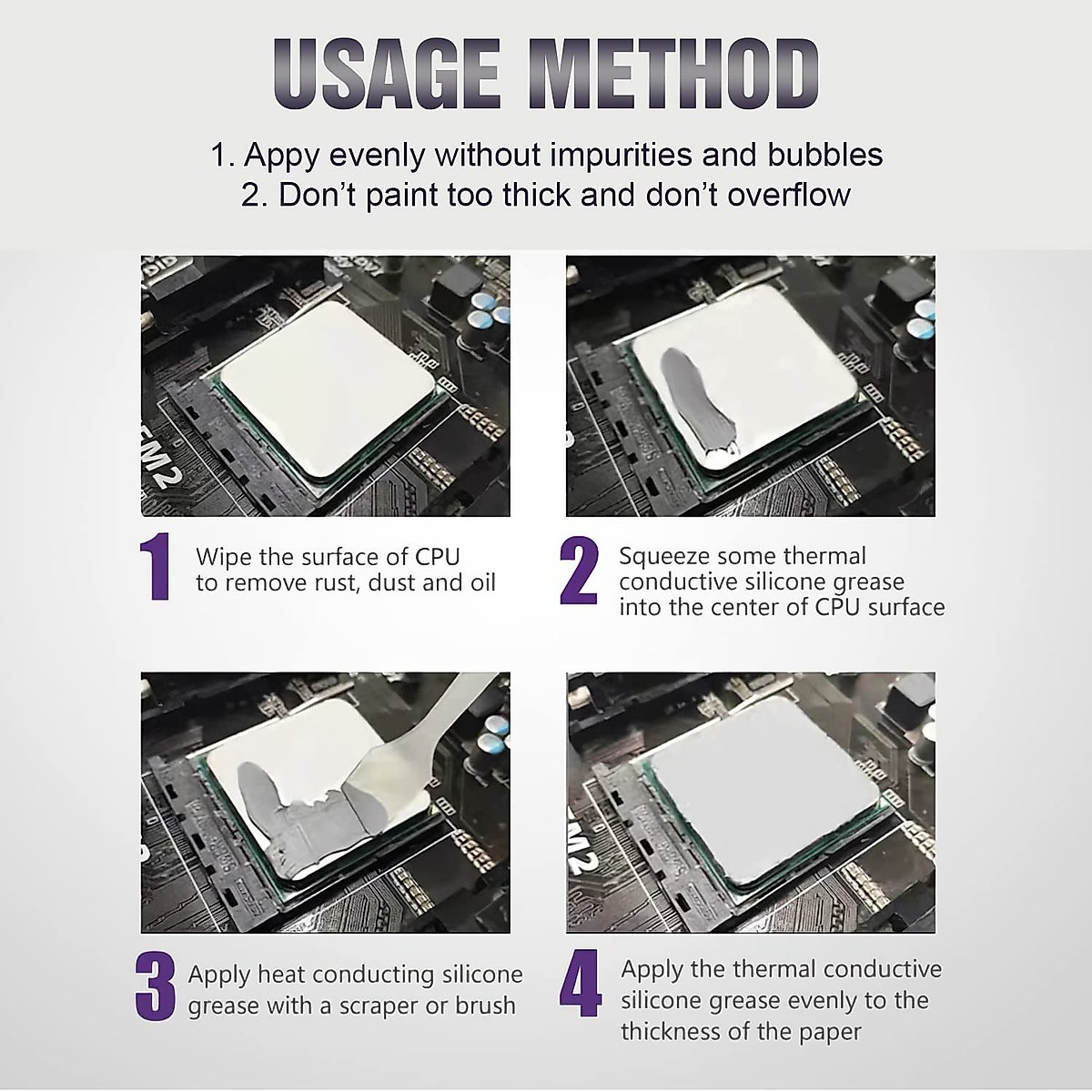 Dracaena Thermal Compound Paste (4Gram), Carbon Based High Performance, Heatsink Paste, Thermal Compound CPU for All Coolers, Thermal Interface Material -CTG9