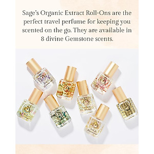 Sage Organic Perfume Oil Extract Roll-On by Sage- 1/4 oz, Vegan & Cruelty-Free, Fresh Scent, Cucumber, White Sage, Sweet Pea