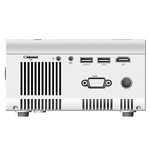 LCD Projector, 480P HD 3D 1500 Lumens Portable Video Projectors Support 30000 Hours LED Life with HDMI/VGA/USB/SD/AV Input Home Cinema Multimedia Player Projector, 110-240V.(US)