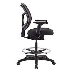 Raynor EuroTech Apollo Mesh Fabric Back Fabric Drafting Chair, Black (DFT9800)