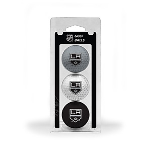 Team Golf NHL Los Angeles Kings 3 Golf Ball Pack Regulation Size Golf Balls, 3 Pack, Full Color Durable Team Imprint