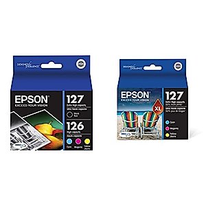 Epson T127120-BCS DURABrite Ultra Black & Color Combo Pack Extra High Capacity - -Cartridge - -Ink and T127520 DURABrite Ultra Multipack Extra High Capacity Cartridge Ink
