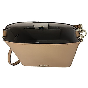 Kate Spade Darcy Refined Grain Leather Small Bucket Bag Crossbody (Classic Saddle)