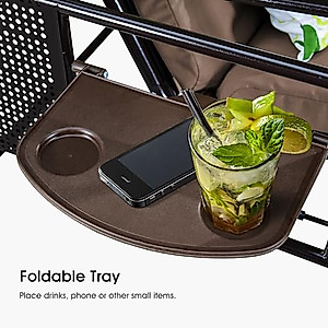 PURPLE LEAF 2-Seat Deluxe Outdoor Patio Porch Swing with Weather Resistant Steel Frame, Adjustable Tilt Canopy, Cushions and Pillow Included, Beige