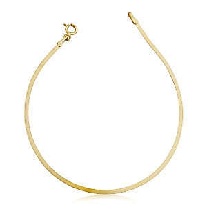 Kooljewelry 10k Yellow Gold 1.8 mm Herringbone Bracelet (7.5 inch)