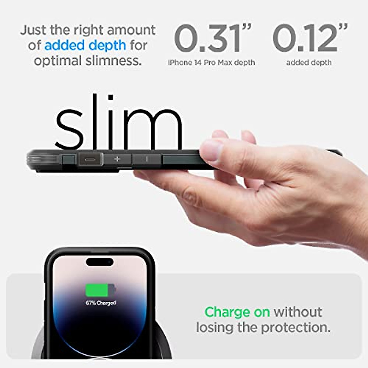 Spigen Tough Armor MagFit Designed for iPhone 14 Pro Max Case (2022) [Kickstand] [Military-Grade Protection] Compatible with MagSafe - Abyss Green