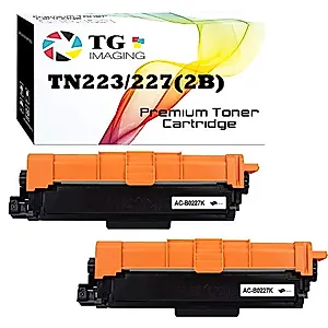 TG Imaging (2-Pack,Black) Compatible Replacement for Brother TN227 Toner Cartridge 2xTN227BK High Yield Work for Laser HL-L3210CW HL-L3230CDW HL-L3270CDW HL-L3290CDW MFC-L3710CW MFC-L3750CDW Printer