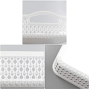 Nesmilers Plastic Storage Tray Baskets, 6-Pack White Basket Trays