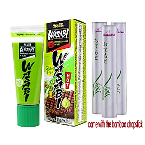 Prepared Wasabi in Tube, Family Size, 3.17 oz (90 g) Plus Bamboo Chopstick (1 Pack)