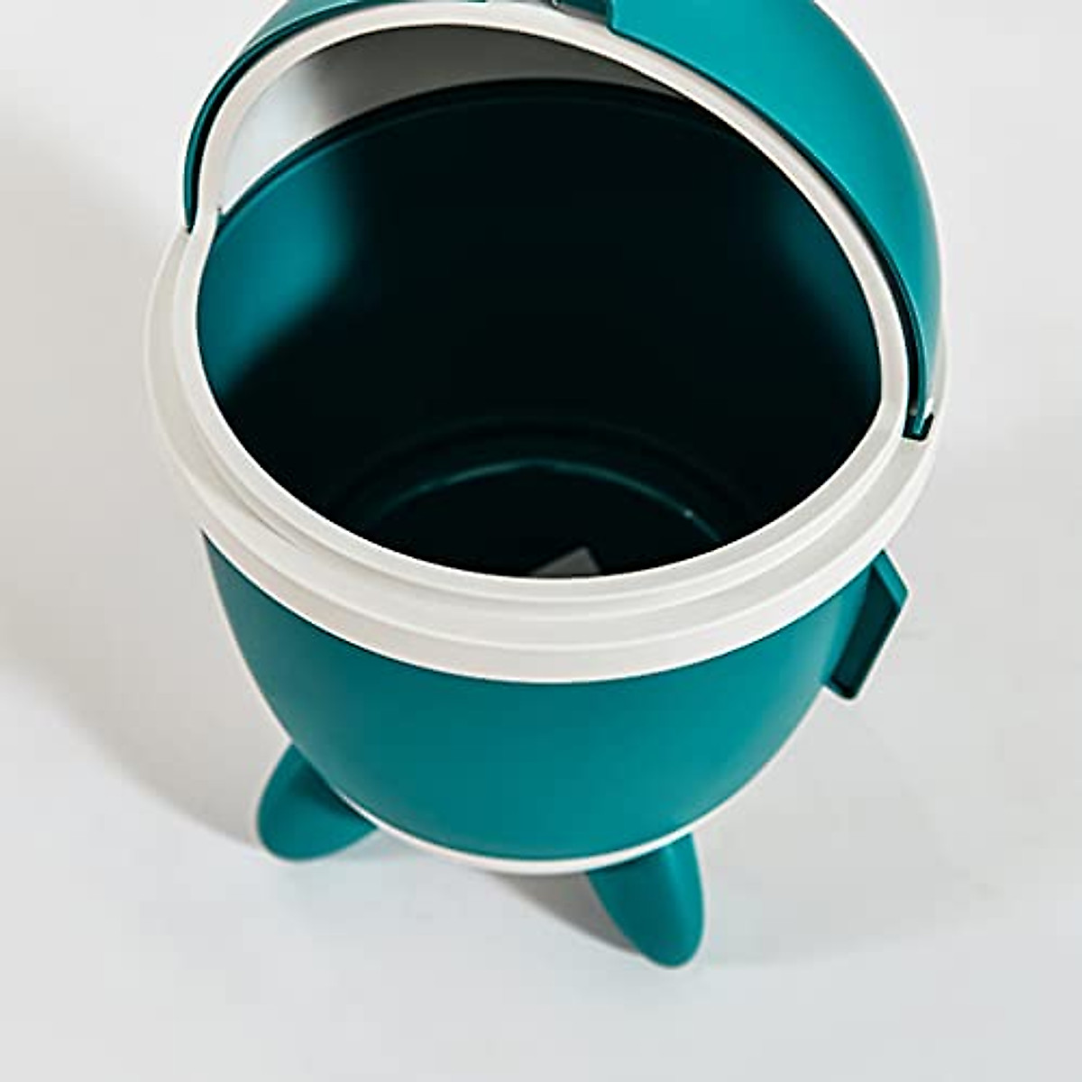 Beerty Trash Can - Creative Rocket Trash Can Household Rubbish Bin Plastic Storage Bins for Kitchen Bathroom Living Room Office Grey, approx.23.5x37cm9.25x14.57in