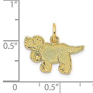 The Black Bow 14k Yellow Gold Saint Bernard Puppy Pendant