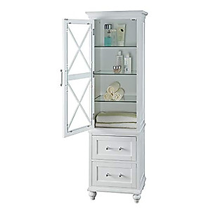 Teamson Home Dawson Wooden Storage Cabinet, Standard, Linen Tower