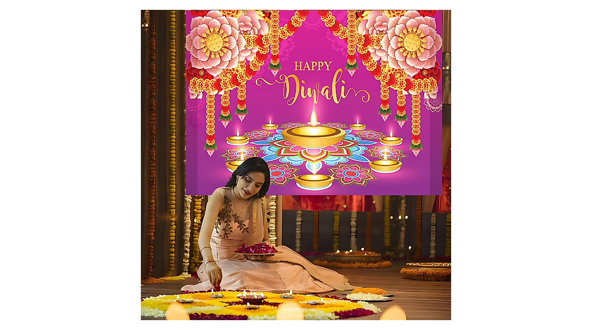 Happy Diwali Backdrop Decorations | Large Festival Banner