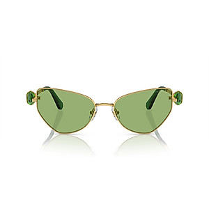 SWAROVSKI SK7003 Sunglasses, Gold/Dark Green, 57 mm