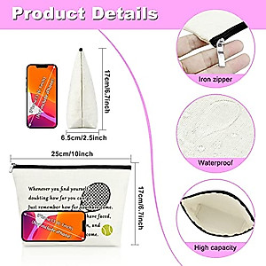 Tennis Gift Makeup Bag Inspirational Gifts for Tennis Player Birthday Gift for Women Tennis Lovers Gift Graduation Gift for Tennis Girl Tennis Themed Gift Tennis Fan Gift Cosmetic Pouch Christmas Gift