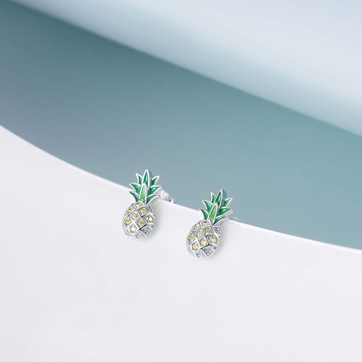 Pineapple Earrings Gifts for Her Women Sterling Silver Pineapple Stud Earrings Jewelry Studs Gifts for Women Teens