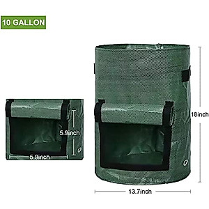 Potato Grow Bags,Potato Planters with Flap and Handles,Vegetables Garden Planting Bags for Onion,Fruits,Tomato,Carrot (10gallon-4pack)