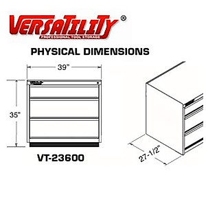 Versatility - 3 Drawer Press Brake Cabinet for Wila NS (New Standard), Wilson WT, and Trumpf Style Tooling, VT-23600