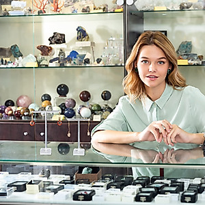 Acrylic Earrings Display Holder T-bar Earrings Stand Holder Tree Stand Countertop Hanging Jewelry Organizer for Necklaces Bracelet(Clear,6 Pieces)