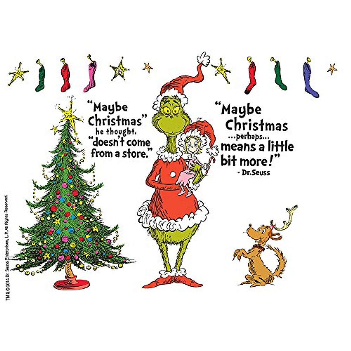 Tervis Dr. Seuss Grinch Christmas Quote Made in USA Double Walled Insulated Tumbler Cup Keeps Drinks Cold & Hot, 24oz, Classic