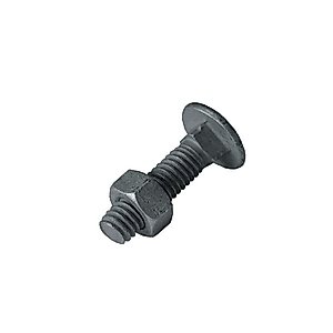 Kiavetta Carriage Bolt 5/16" x 1-1/2” Galvanized Bulk Carriage Bolt | Coarse Thread 1-1/2 inches Long | 100 Bolts and 100 Nuts | Chain Link Fence Carriage Bolt