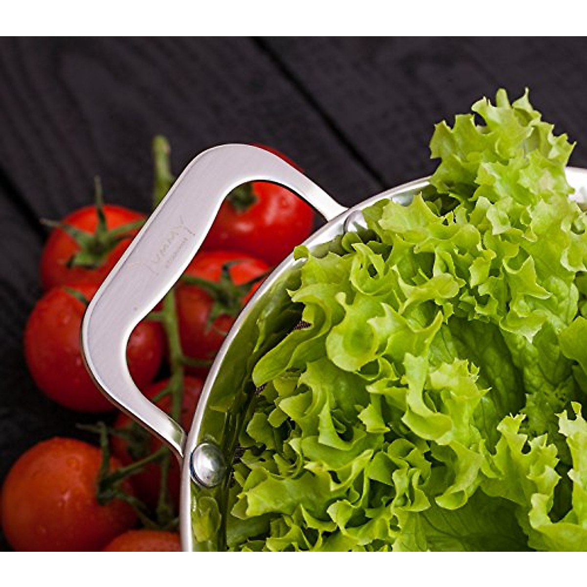 9" Kitchen Fine Mesh Strainer with Sturdy Handle and Wider Hook - Perfect for Quinoa