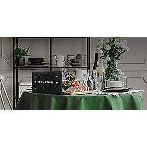 Urban Lifestyle DIY Peg Board Letter Message Box 11.8" x 1.3" x 8.2", Black