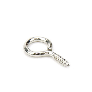 Mcredy Eye Hooks Screw in Screw Eye Hooks 0.67inch Length Nickel Plated Steel Screw Eye Rings Silver Lag Screw Eye Pack of 300