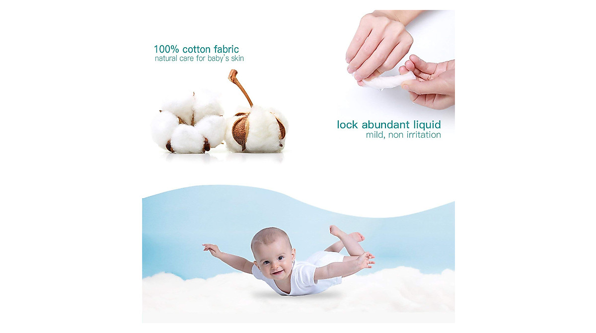 Unscented Baby Saline Wipes & Silver Dressing Pads