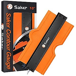 Saker Contour Gauge (10 Inch Lock) Profile Tool- Adjustable Lock-Precisely Copy Irregular Shape Duplicator -Irregular Welding Woodworking Tracing - Must Have Tool for DIY Handyman, Construction