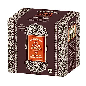 Cafe Mexicano Single Serve Coffee 18 pods(Mexican Chocolate, Toasted Hazelnut, Cinnamon) (Mexican Cinnamon)