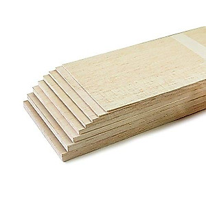 Dancing Wings Hobby AAA+ Balsa Wood Sheet Special for RC Airplane and Boat Model DIY Balsa Wood Sheet Pieces 500mm(Long) 100(Wide) mm and 8.0mm (Thickness) (LS-QM-02-008)