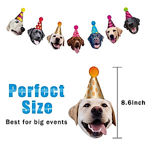 Dogs Birthday Garland, Funny Labrador Face Portrait Birthday Banner, Dog Bday Bunting Decoration