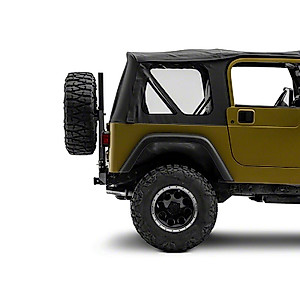 Redrock 4x4 Rock Crawler Rear Bumper with Tire Carrier; Textured Black Compatible with 87-06 Jeep Wrangler YJ & TJ