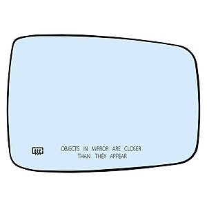 Passenger Right Side Heated Mirror Glass Replacement for 2009-2018 Dodge Ram 1500 2500 - Side View Heated Convex Mirror Glass with Rear Holder, Replace 68079363AA, 68050299AA