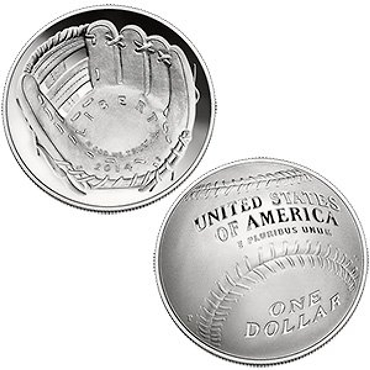 2014 P Modern Commemorative Baseball Hall Of Fame Proof, with OGP $1 US Mint