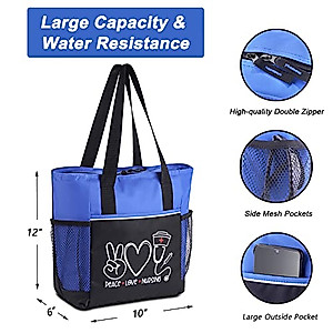 Abctec Nurse Graduation Gift Ideas, 3-piece nursing graduation gifts - lpn gifts for nurses, nurse graduation gift- Zippered Nurse Tote Bag, Stethoscope Case & Tumbler